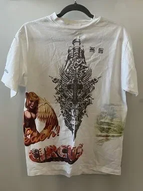 Travis Scott | Shirts | Travis Scott White Tour Graphic Tee | Poshmark
